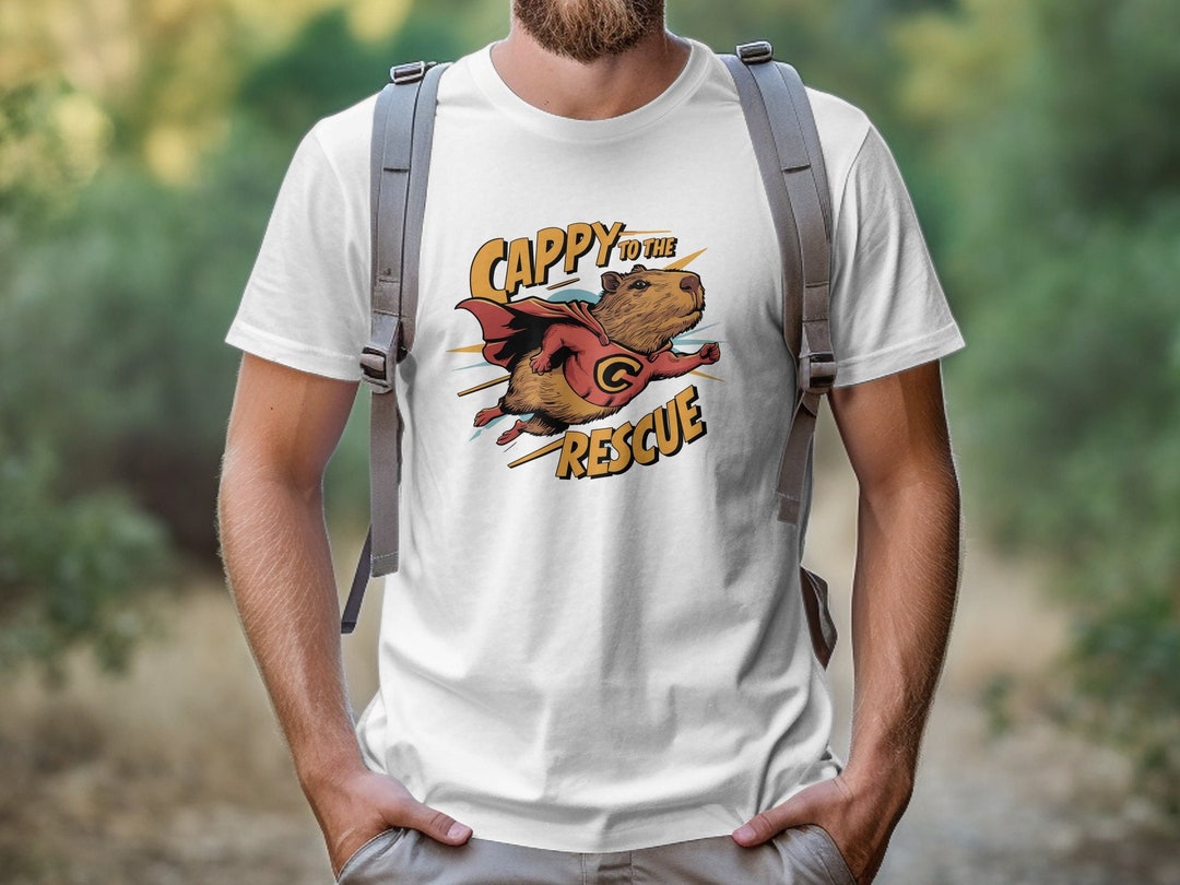 Cappy the Rescue Shirt, Superhero Capybara Hoodie, Funny Capybara ...