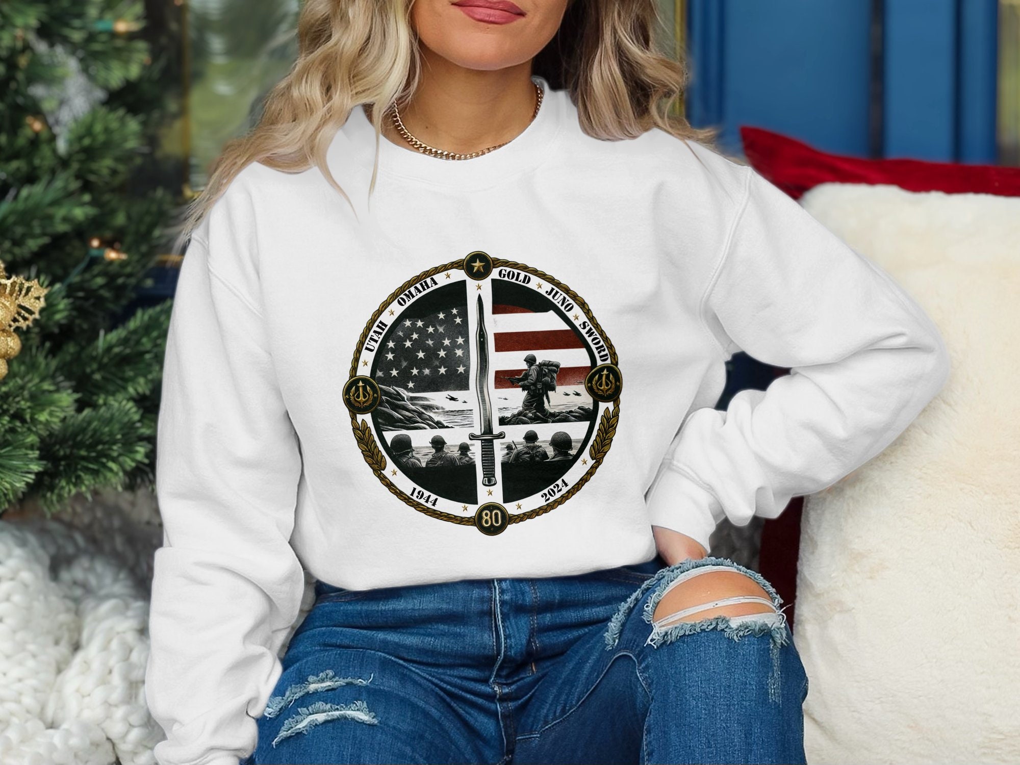 D-day 80th Anniversary Commemorative Shirt, Hoodie, Sweatshirt, Omaha ...