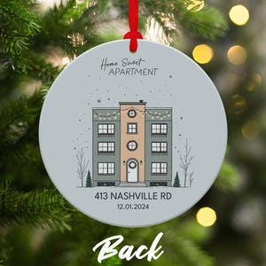 Home Sweet Apartment Ornament, Personalized New Apartment Gift, Custom ...