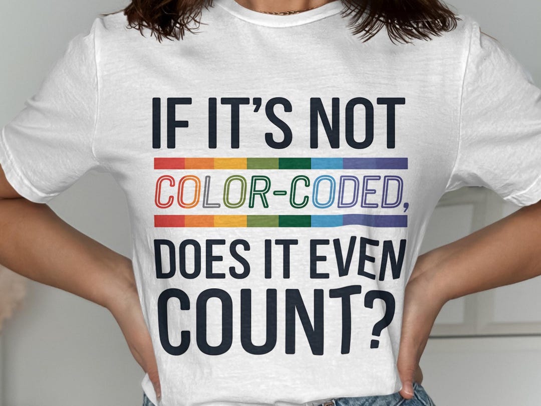 Funny Color Coded Shirt, Geeky Humor Sweatshirt, Rainbow Print Hoodie ...