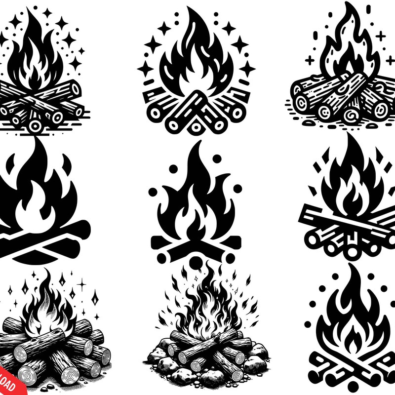 Campfire Svg - Etsy