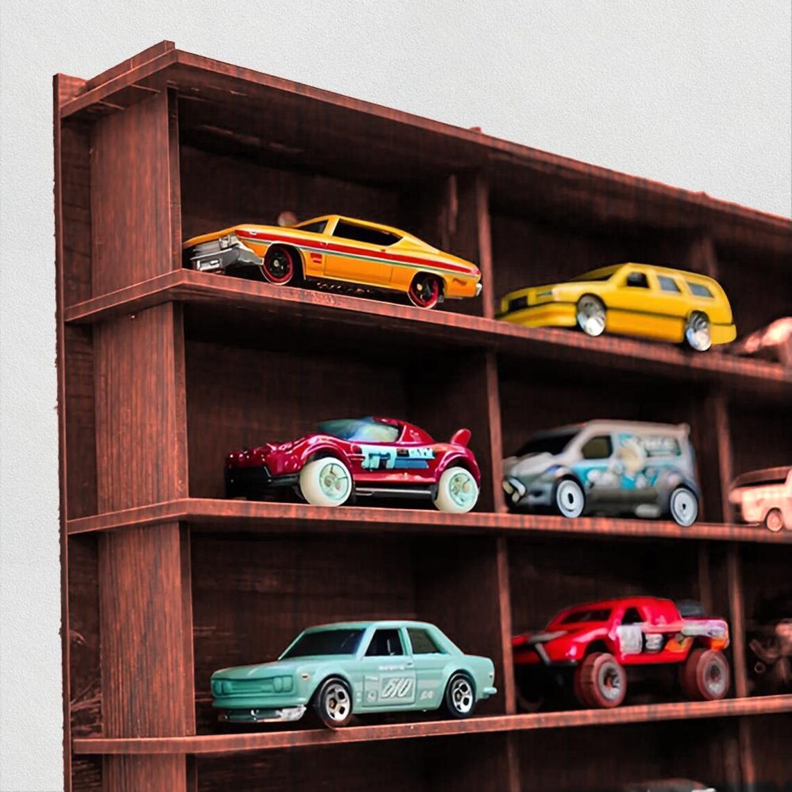 Hot Wheels Toy Car Garage, Custom Matchbox Car Storage, 1:64 Car Shelf ...