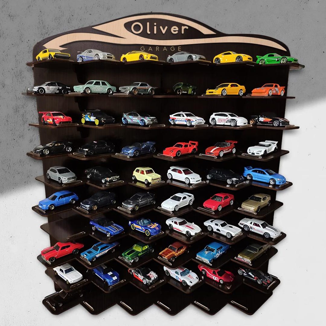 Toy Car Storage for 60 Cars, Custom Matchbox Car Display, 1:64 Car ...