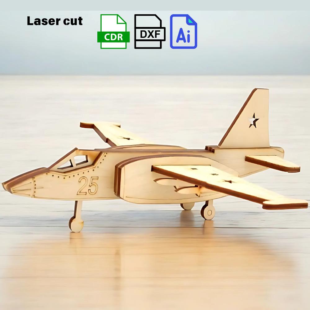 Fighter Jet 3D Puzzle: Laser Cut Wooden Toy Model (digital Files) - Etsy