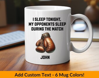 Custom Boxing Gloves Themed Mug Personalized Boxer Gift for Boyfriend ...