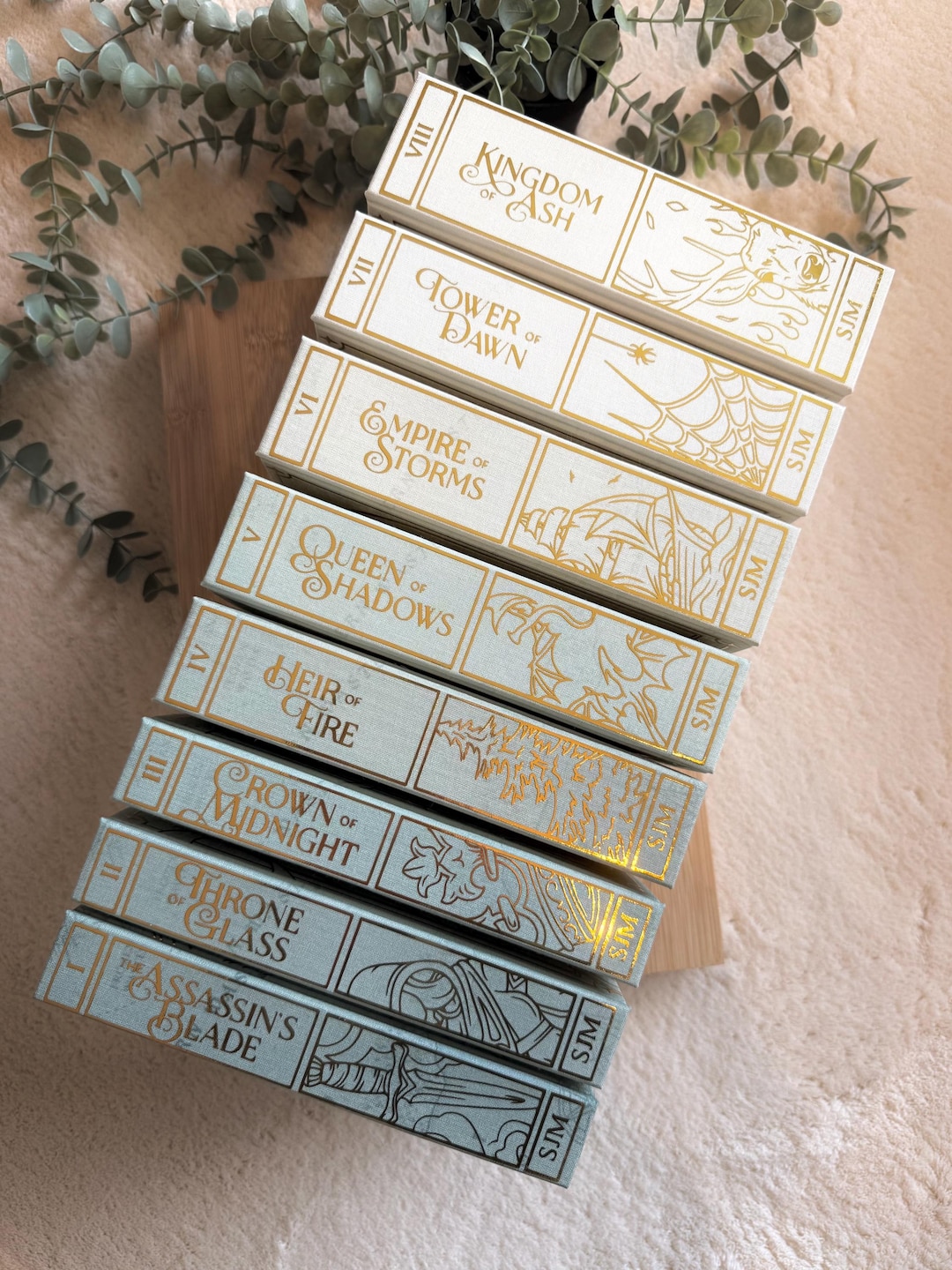 Throne of Glass Full Series Custom Rebound Hardback Books, Sarah J Maas ...