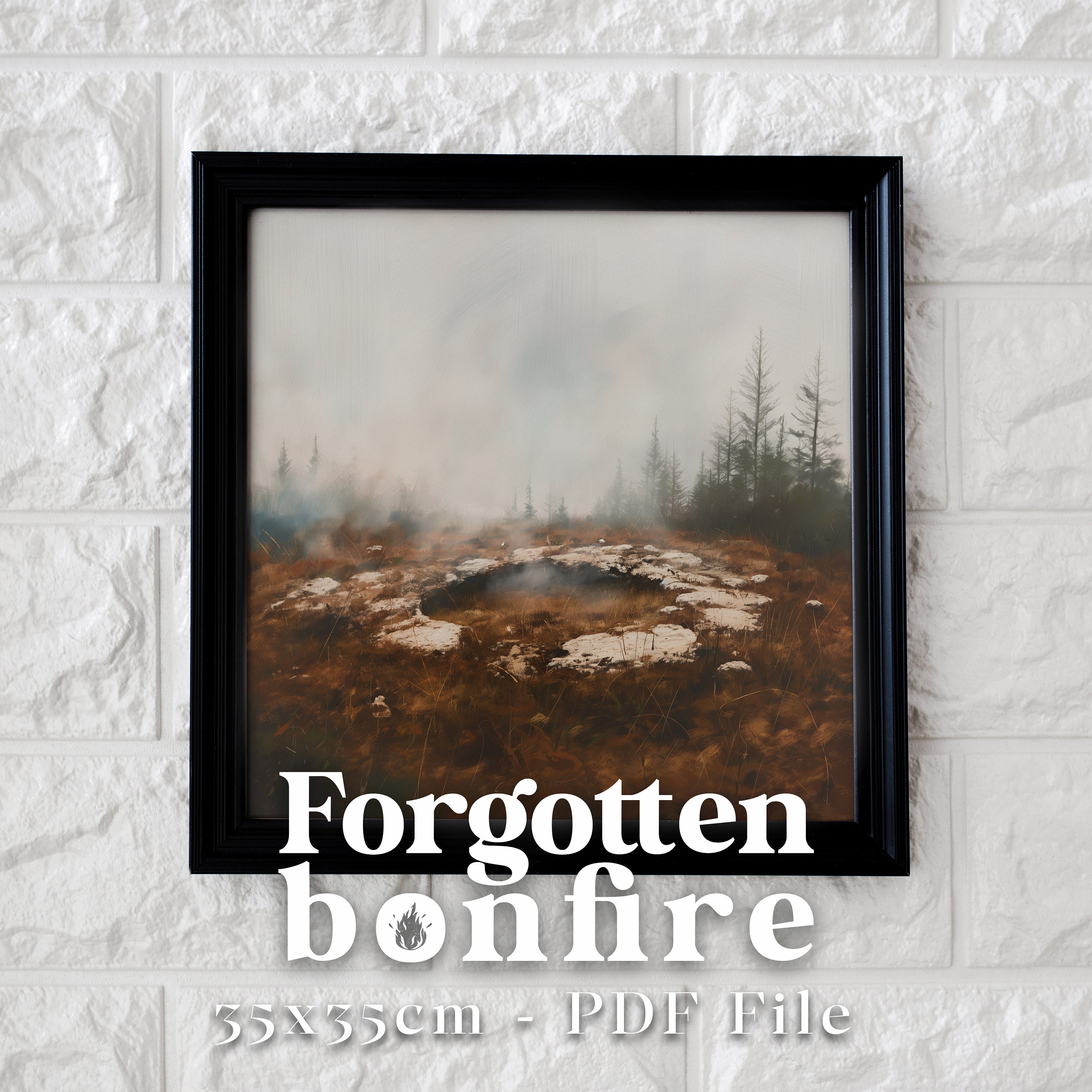 Forgotten Bonfire Printable Painting - Etsy
