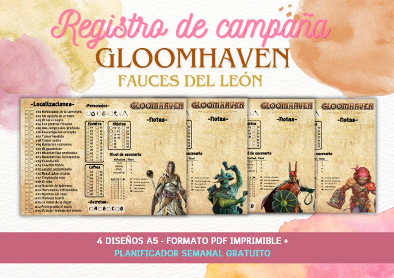 Gloomhaven Lion's Maw Printable Campaign Log - Etsy Australia
