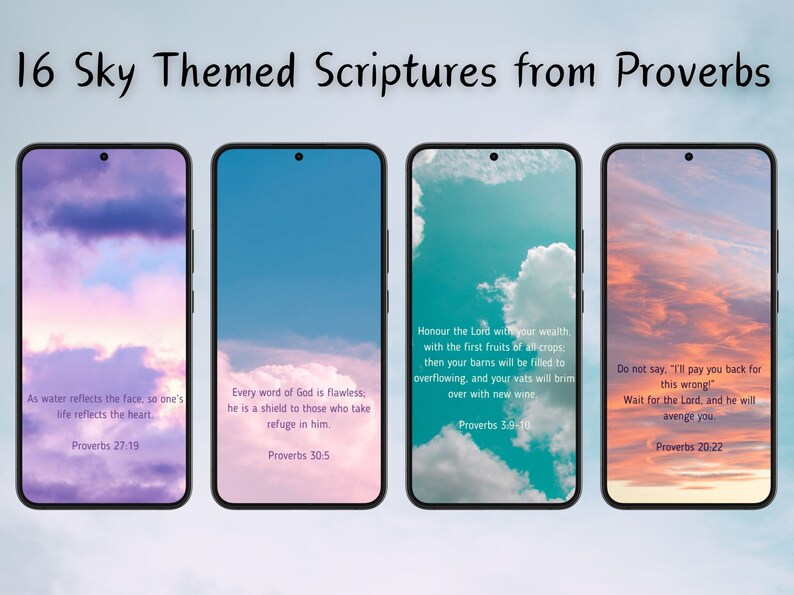 16 Bible Verse Mobile Wallpapers Proverbs - Etsy