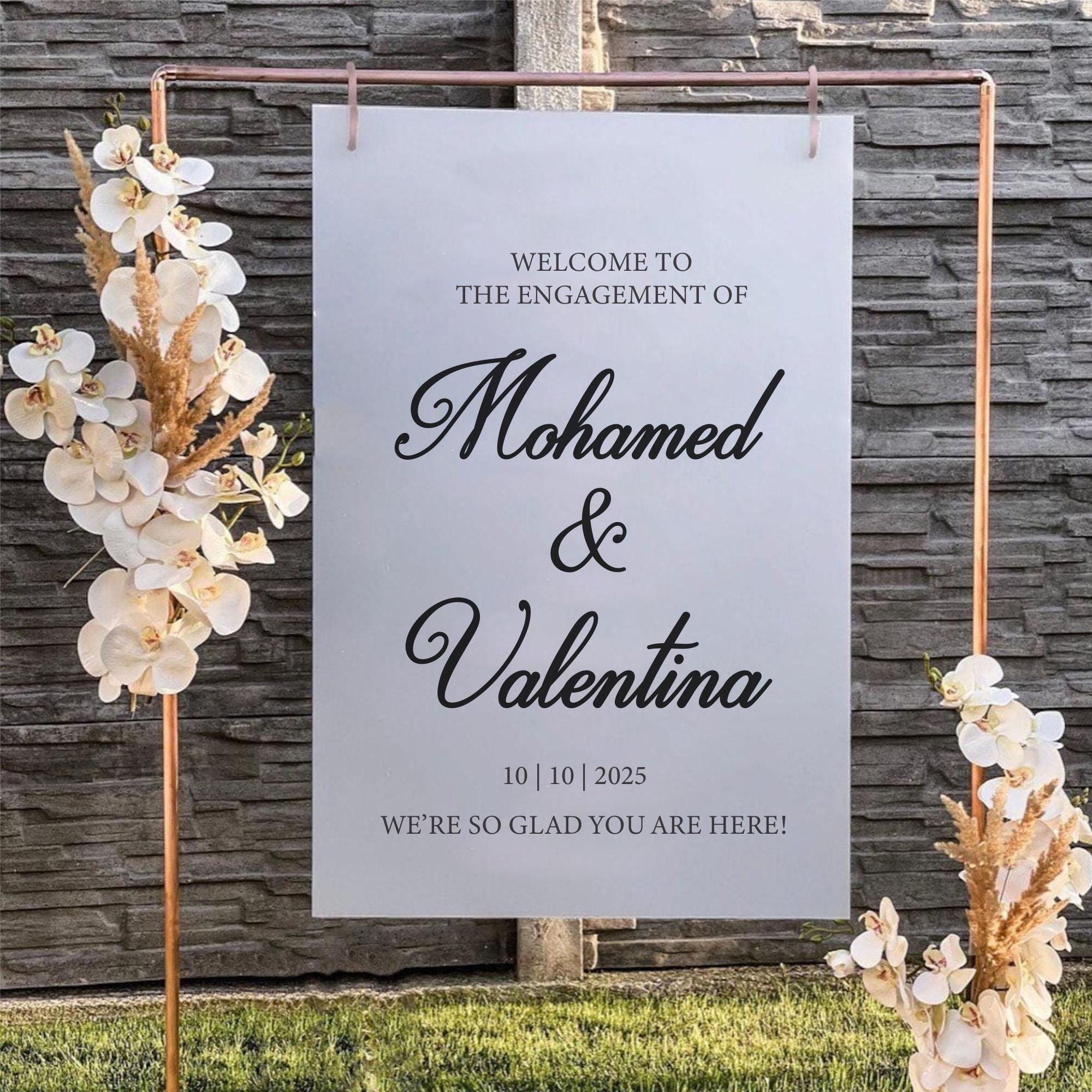 Personalized Acrylic Wedding Welcome Sign: Custom Reception Decor - Etsy