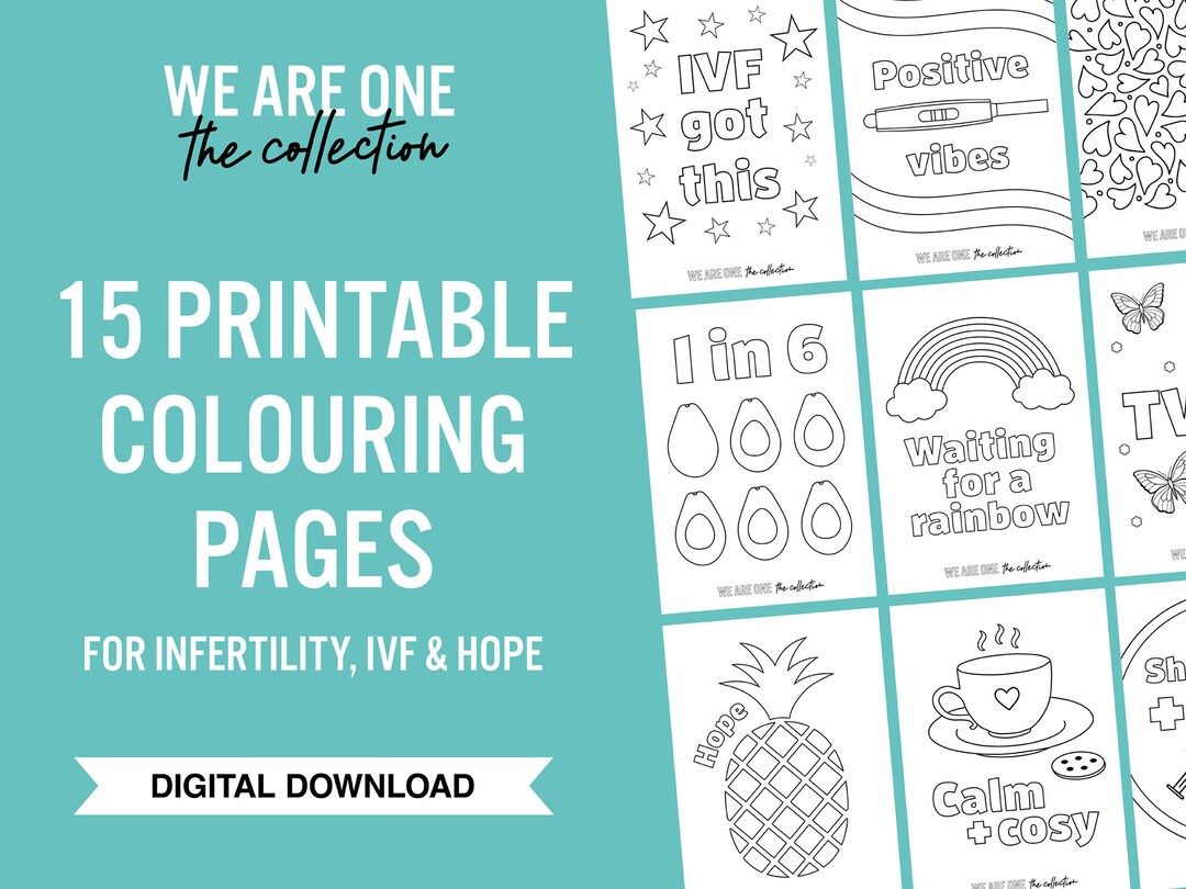 15 Printable Infertility & IVF Colouring Pages for TTC and Fertility ...