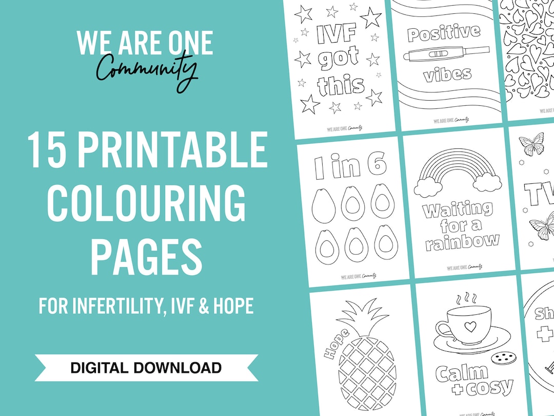 15 Printable Infertility & IVF Colouring Pages for TTC and Fertility ...