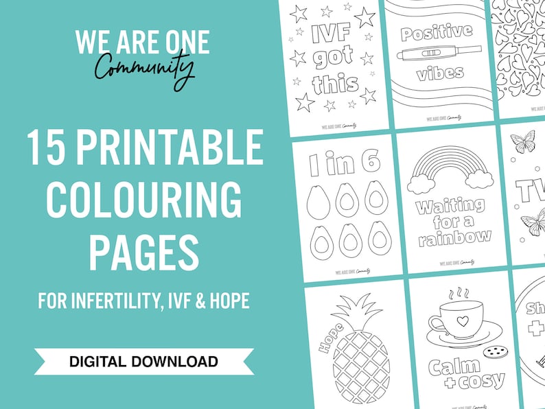 15 Printable Infertility & IVF Colouring Pages for TTC and Fertility ...