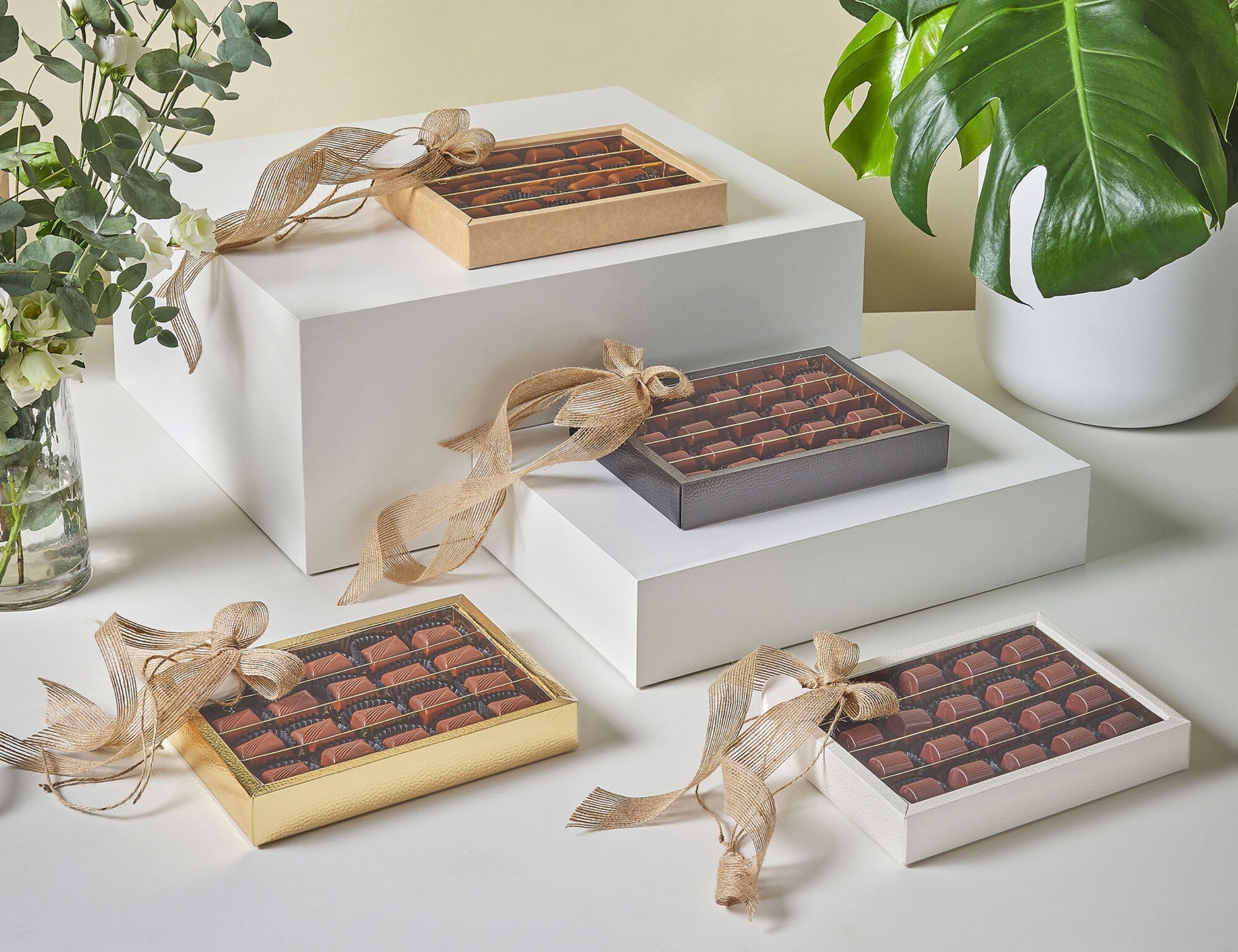 Pack of 10 Truffle Boxes - Ideal for Boxes for Chocolates, Truffles ...