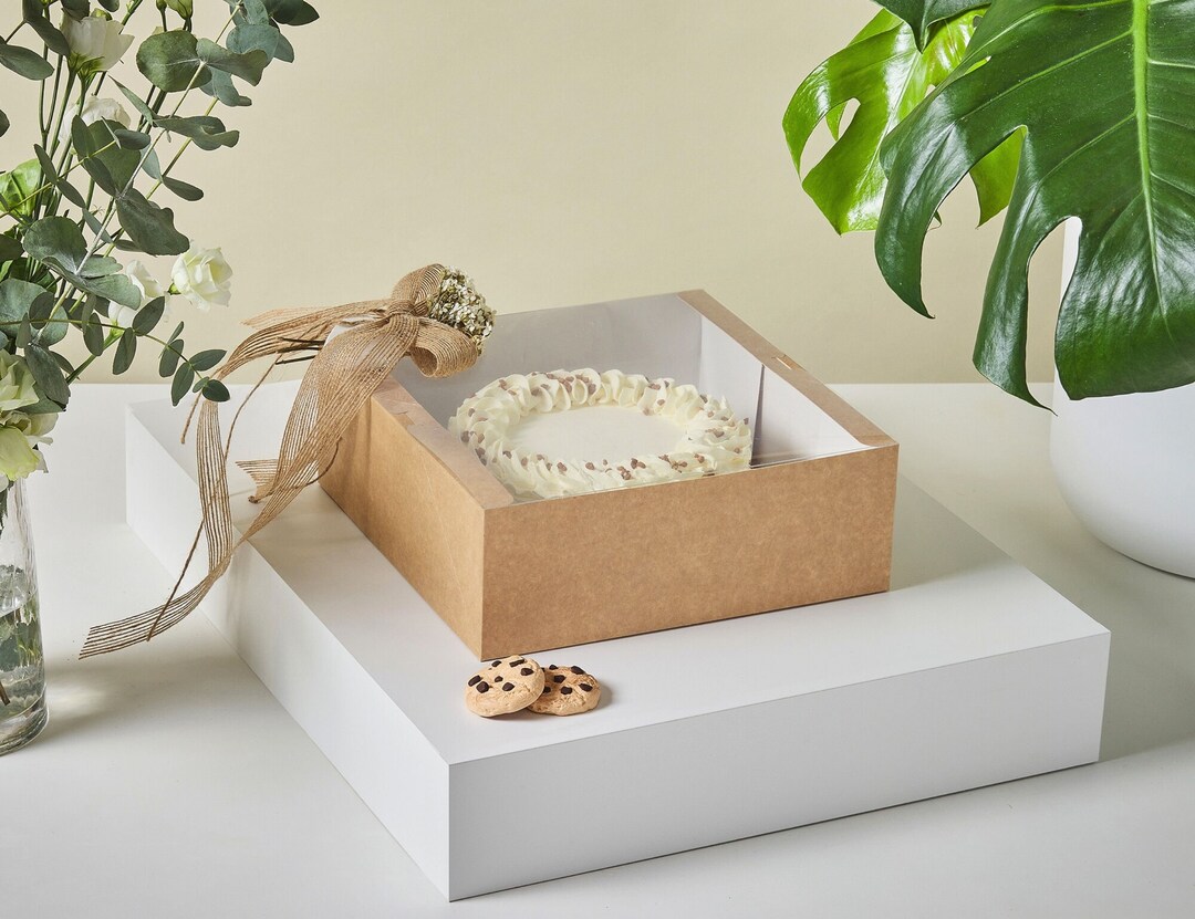 Pack of 5 Bakery Boxes With Clear Window - Ideal for Cake Boxes ...