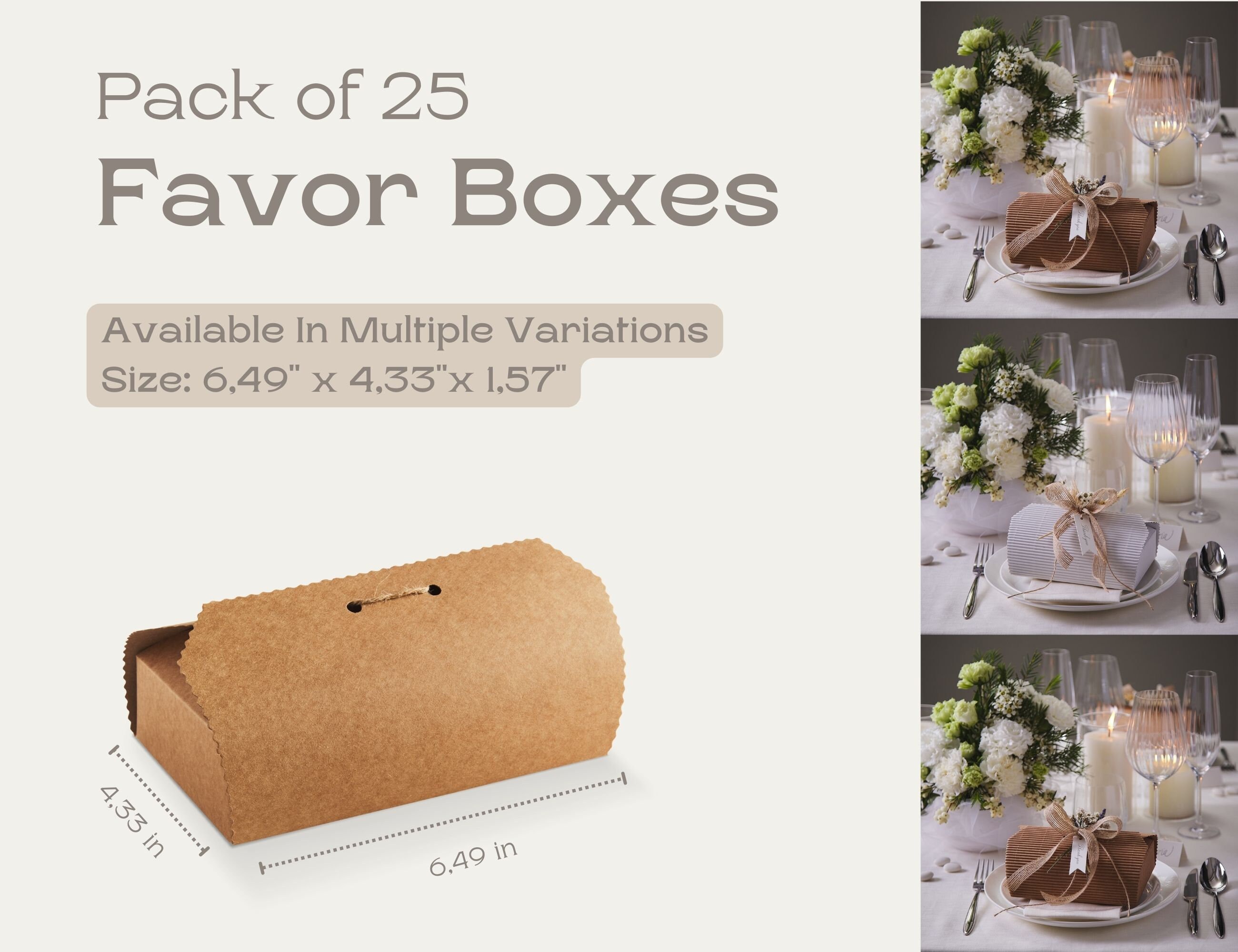 Set of 25 Gift Boxes for Presents 6.49 X 4.33 X 1.57 Inch Pillow Boxes ...