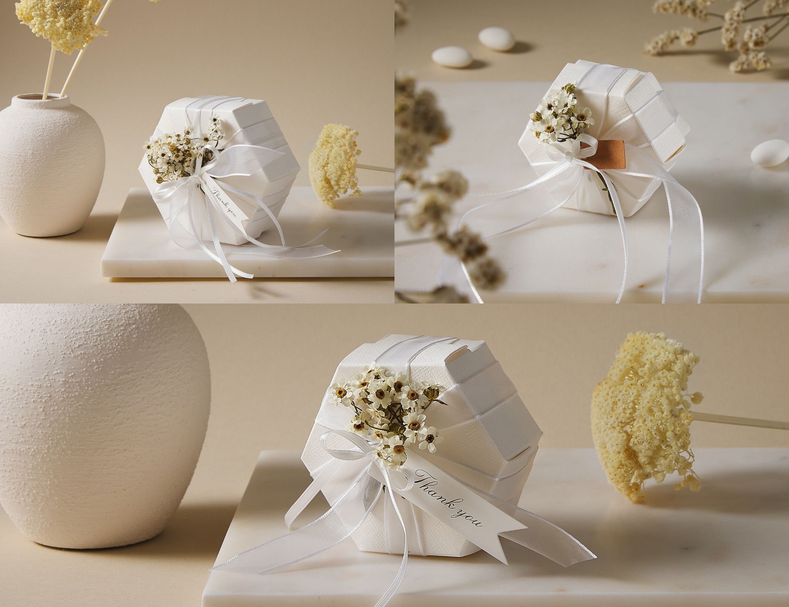 Pack of 40 Hexagonal Small Favor Boxes Ideal for Wedding Favors, Baby ...