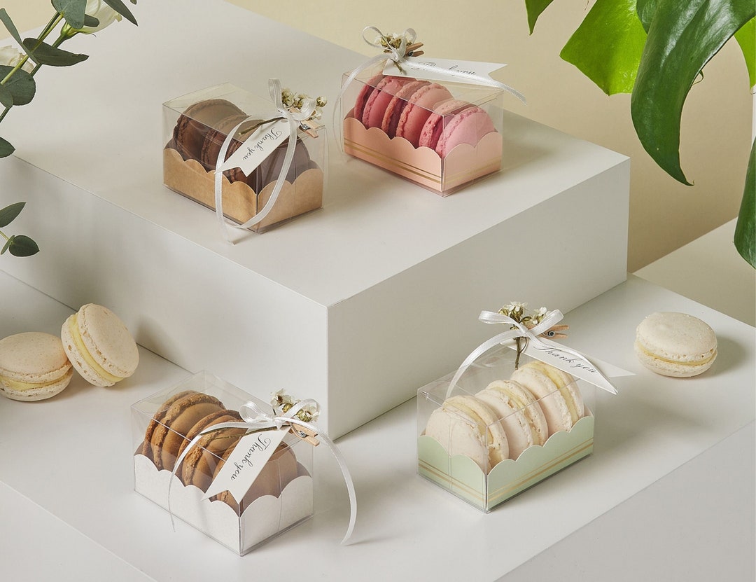 Set of 25 Macaron Boxes With Clear Window for 3/6/7 Macarons Ideal for ...