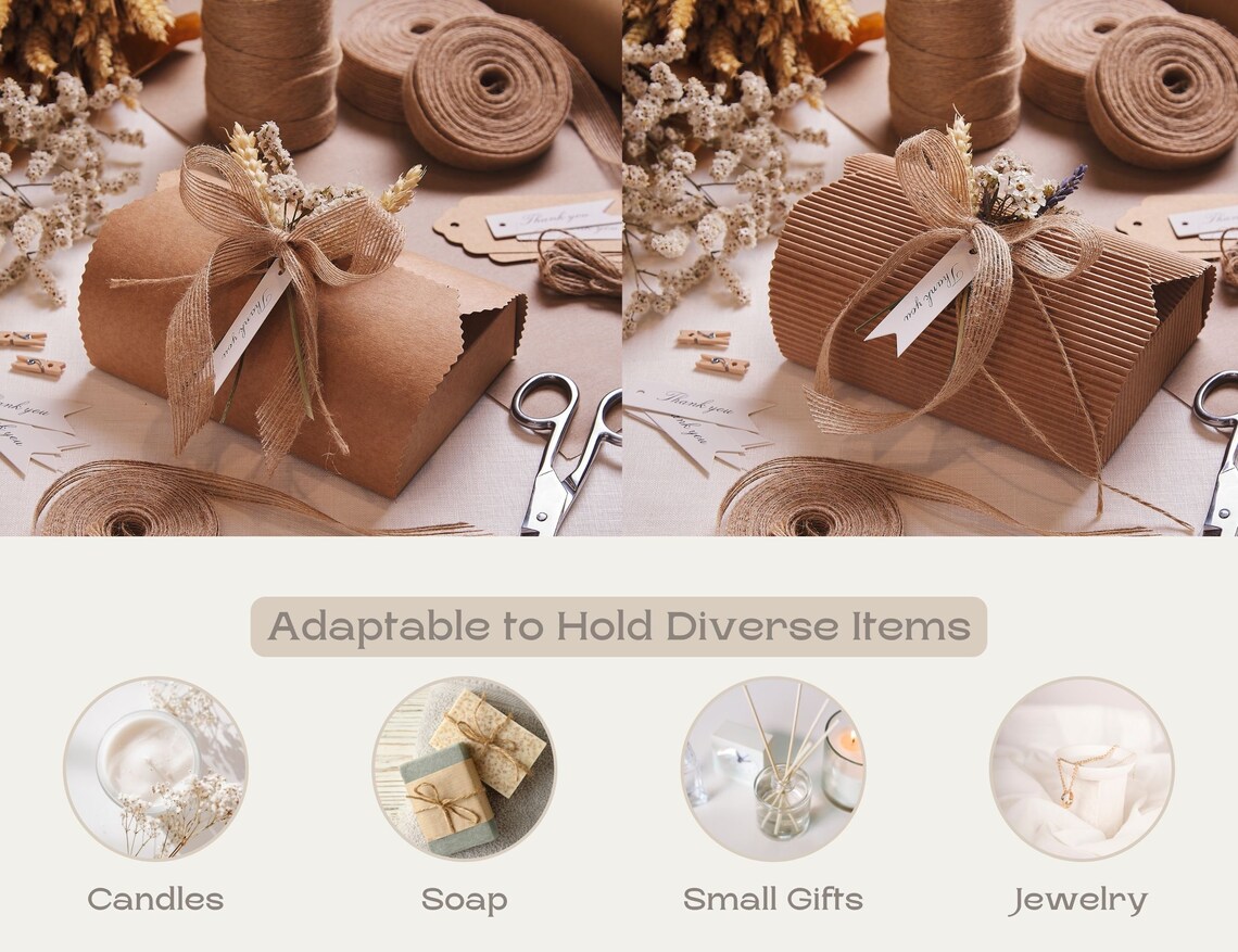 Set of 25 Gift Boxes for Presents 6.49 X 4.33 X 1.57 Inch Pillow Boxes ...