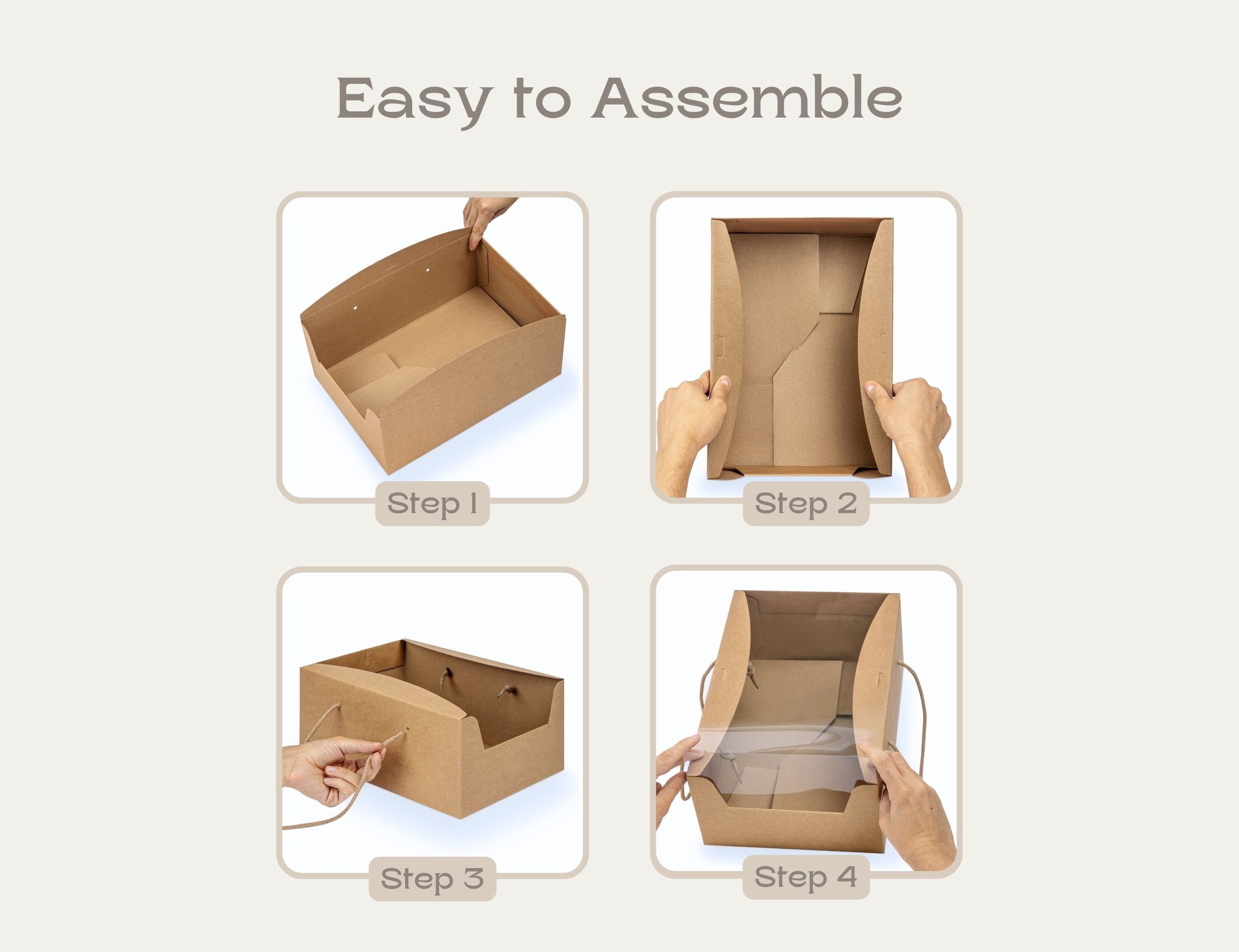 Pack of 5 Cake Boxes With Clear Window & Handles - Ideal for Bakery ...