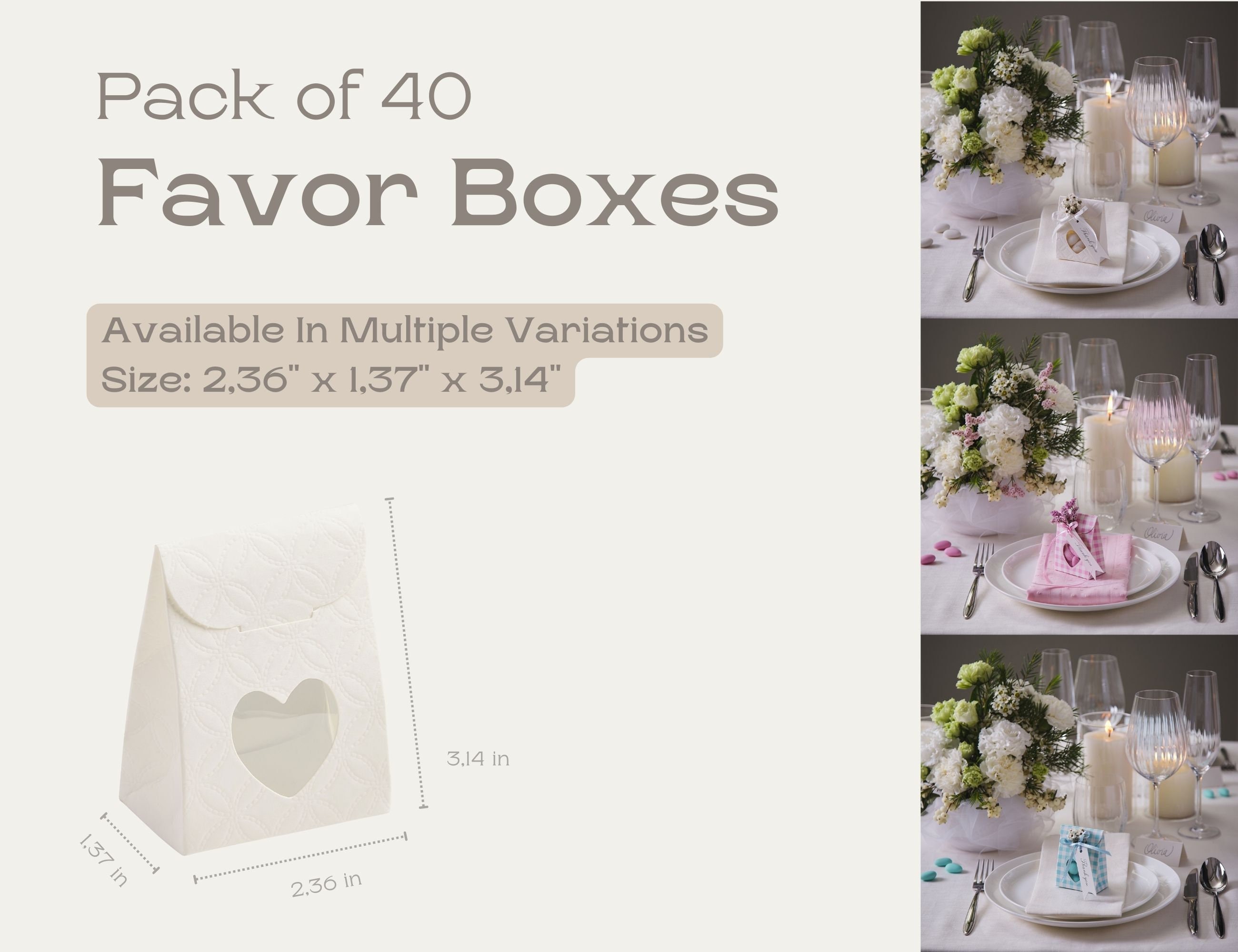 Pack of 40 Party Favor Boxes (2.36 X 1.37 X 3.14 Inch) - Ideal for Baby ...