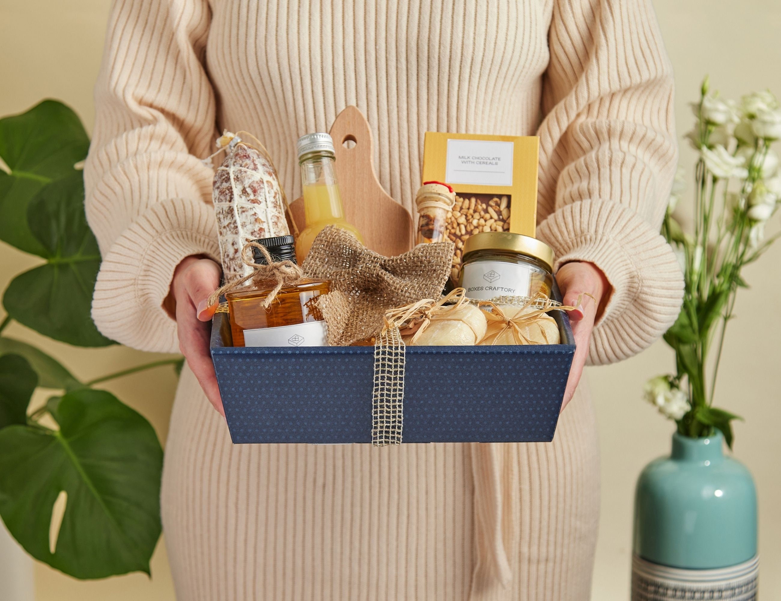 Set of 5 Baskets for Gifts Empty Made in Italy 9 X 6.69 X 3.14 Ideal ...