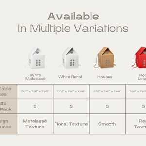 Pack of 5 House Shaped Gift Boxes (7.87 X 7.87 X 7.08 Inch) - Mansion ...