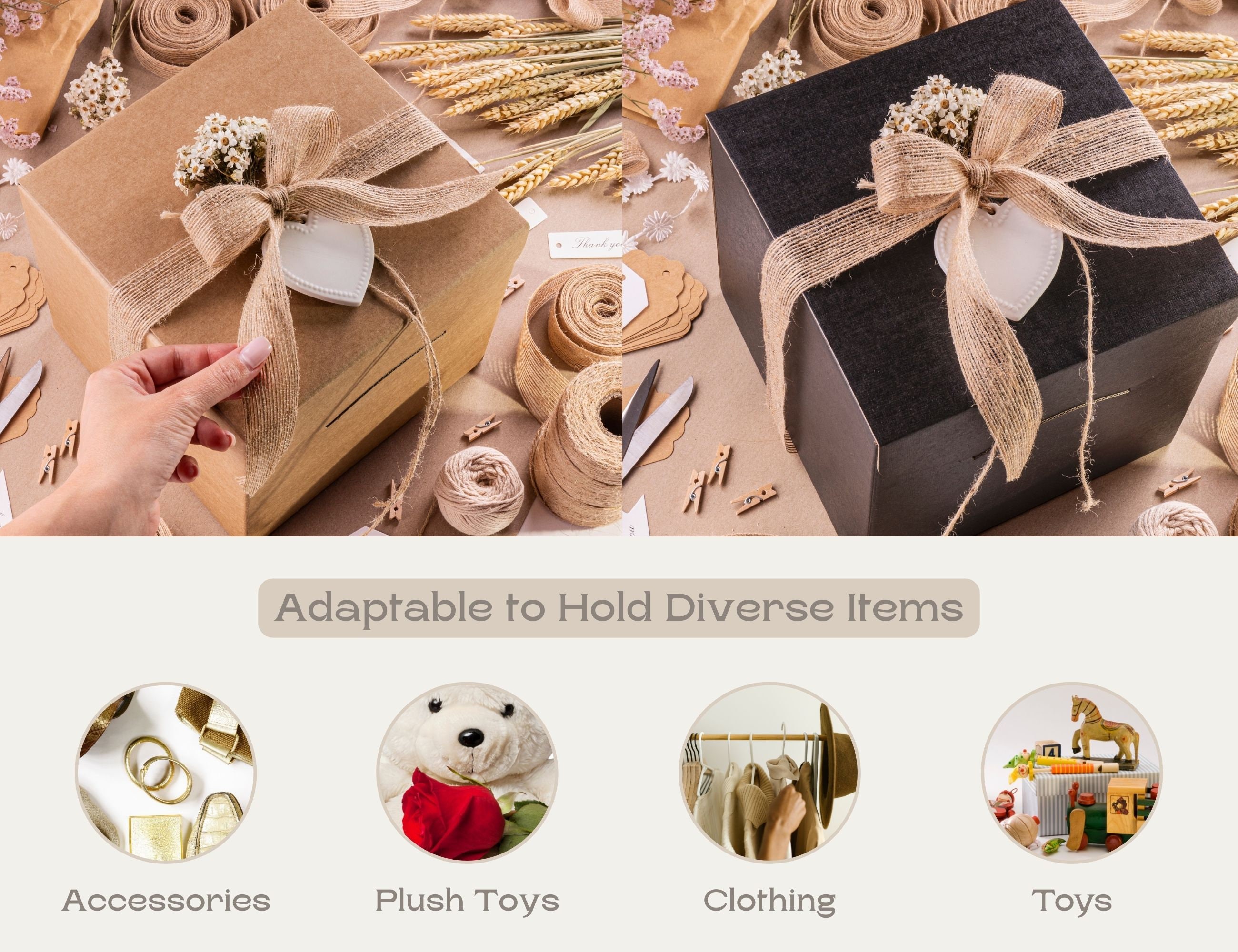Pack of 10 Gift Boxes for Presents (7.87 X 7.87 X 7.08 Inch) - Ideal ...