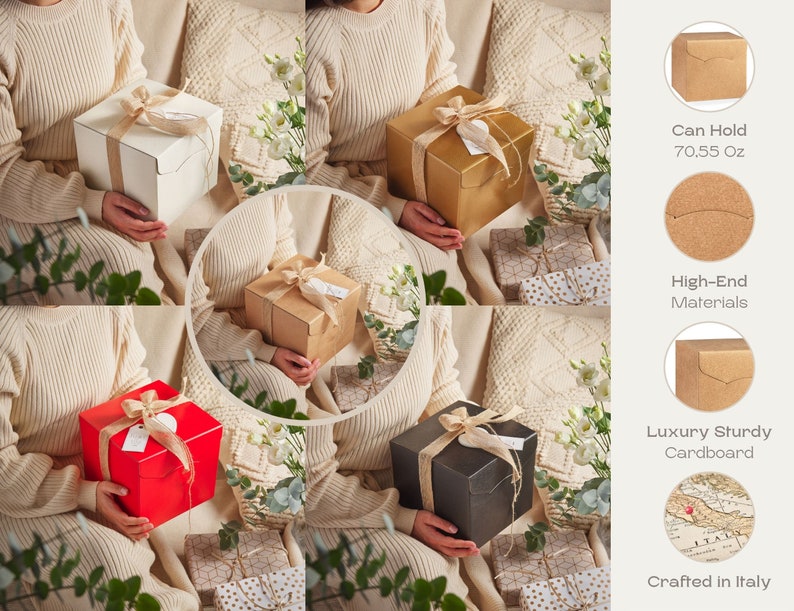 Pack of 10 Gift Boxes for Presents 7.87 X 7.87 X 7.08 Inch Ideal for ...