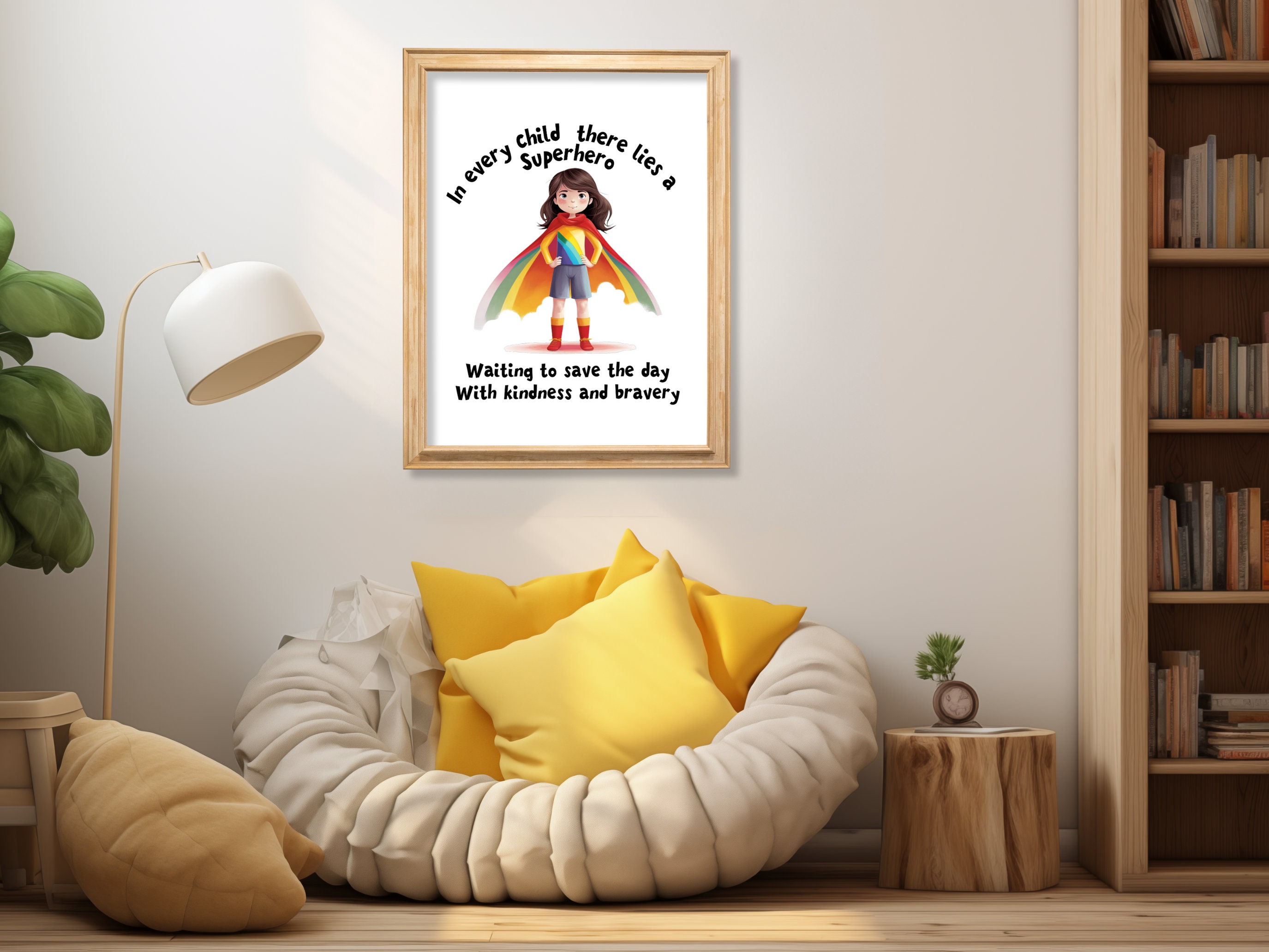 Every Child Superhero Printable Wall Art Kindness and Bravery ...