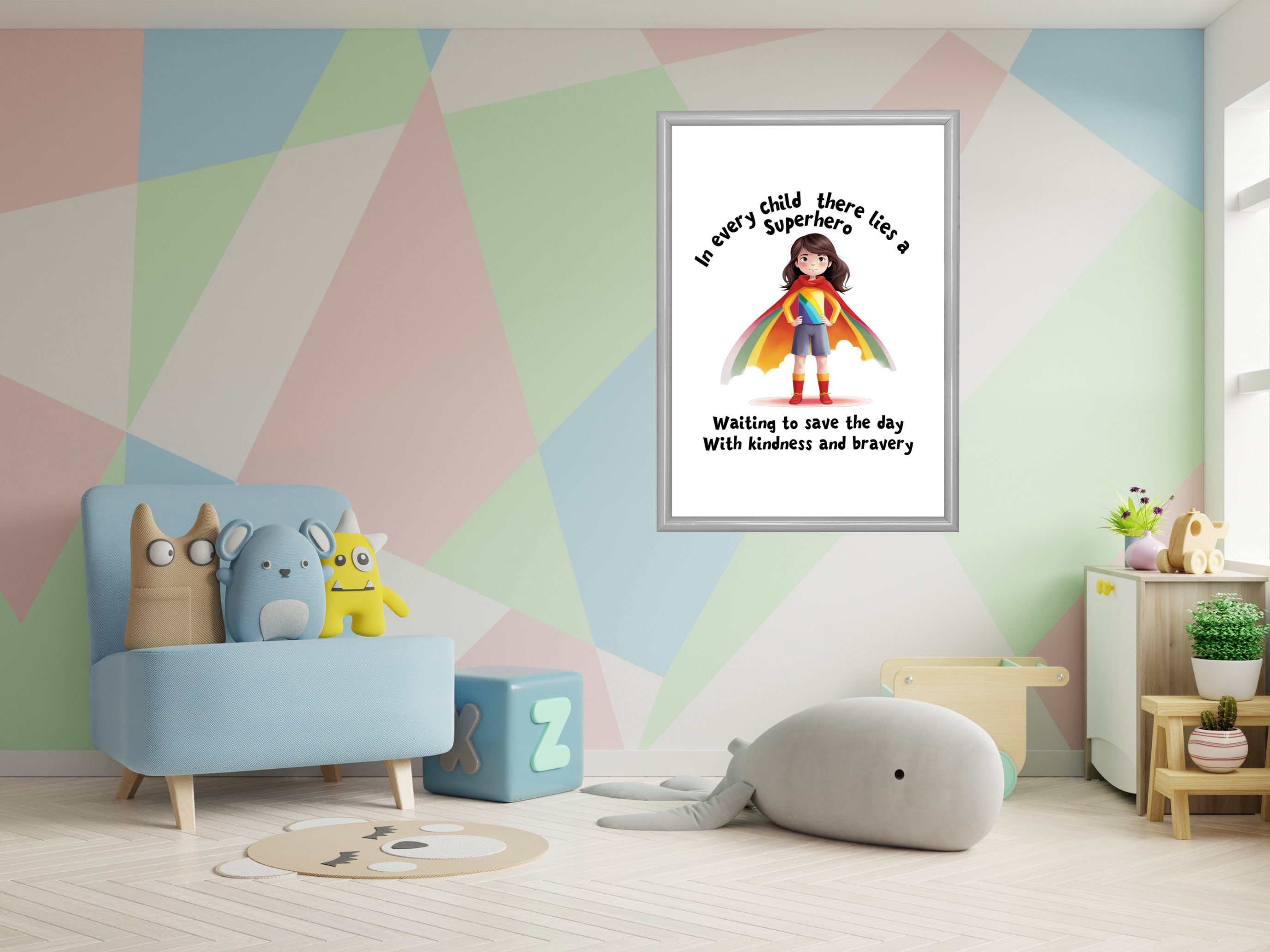 Every Child Superhero Printable Wall Art Kindness and Bravery ...