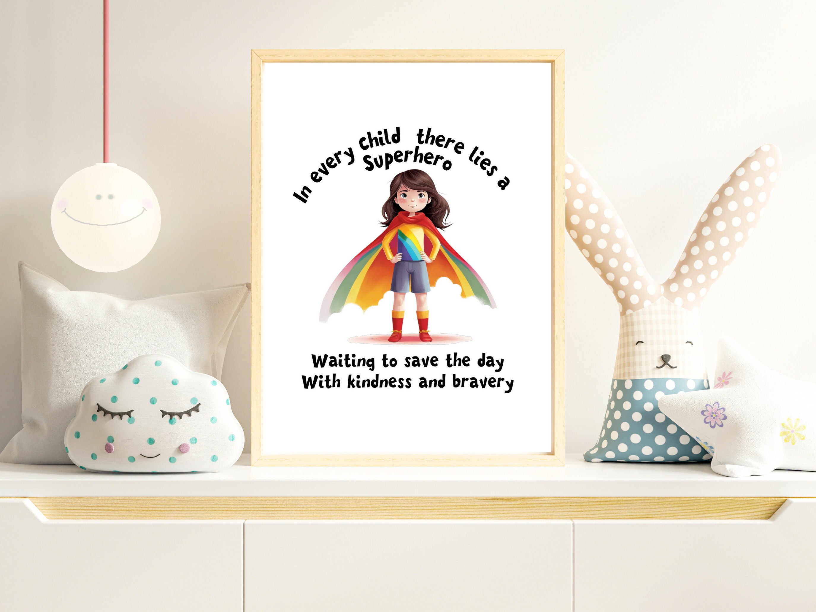 Every Child Superhero Printable Wall Art Kindness and Bravery ...