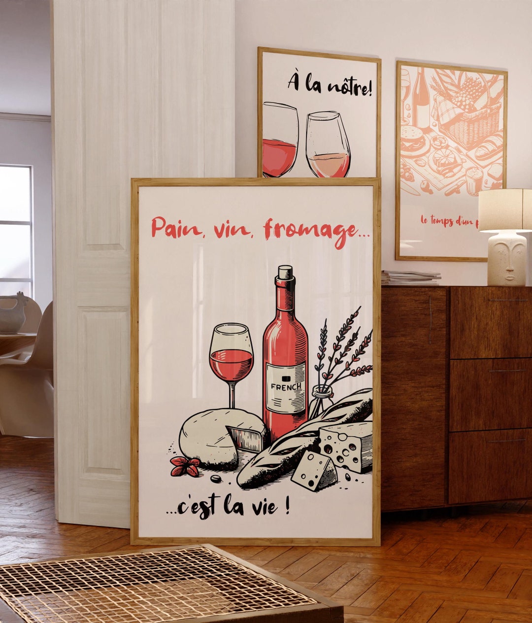French Wine Digital Download: Kitchen and Bar Wall Art, French Affiche ...
