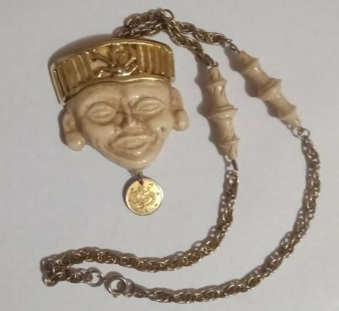 1970's Luca Razza Budda Head Pendant RARE Unsigned - Etsy