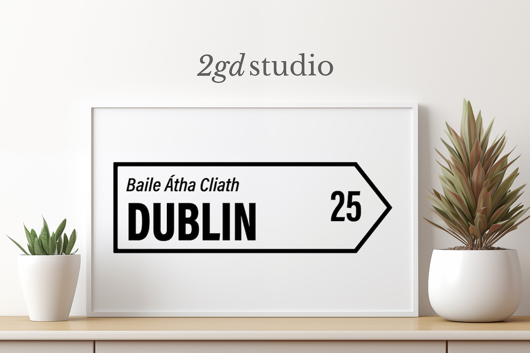 Custom Dublin Road Sign - Digital Artwork Print - A4 - Etsy