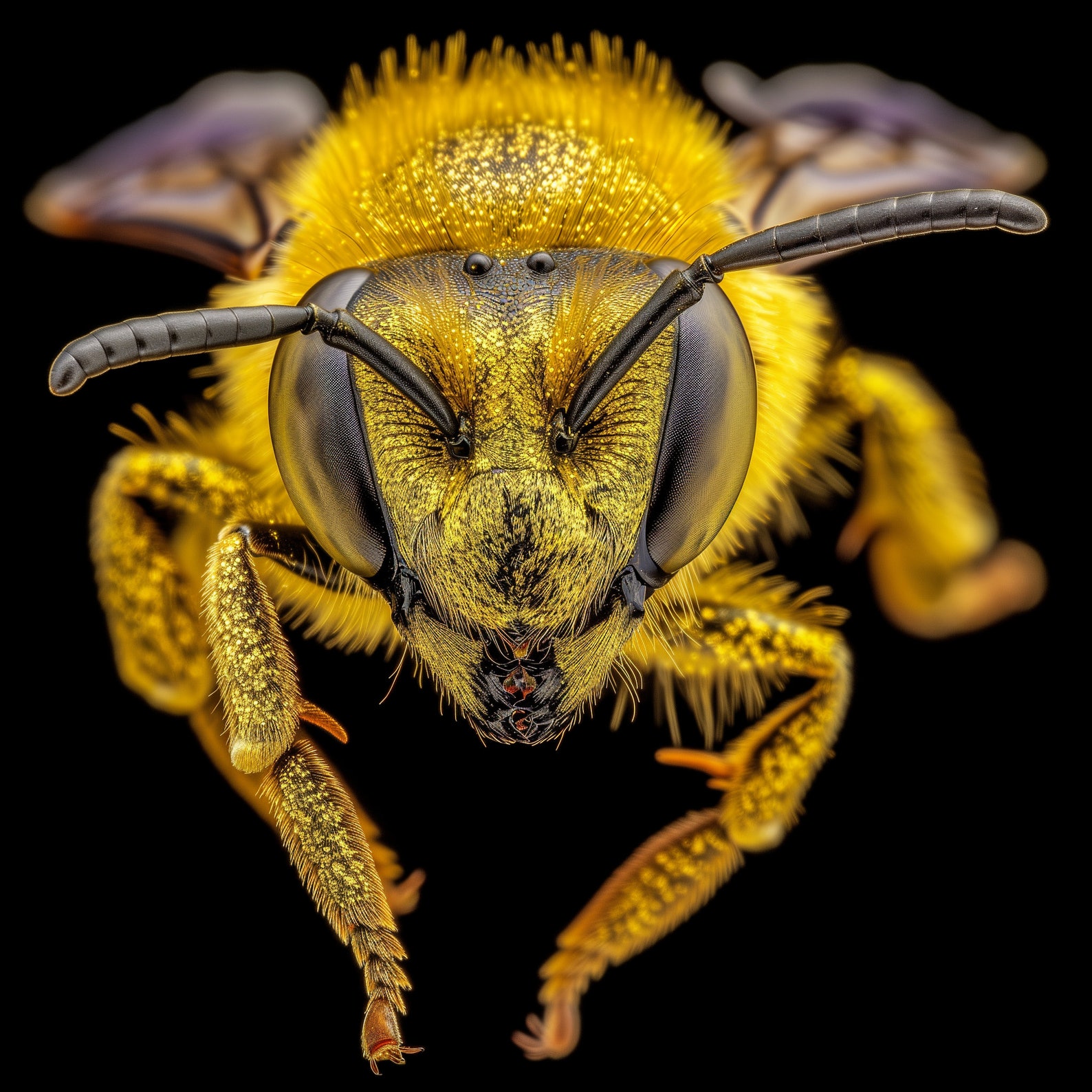 Golden Queen Bee Print, Macro Bee Photo, Nature Photography Decor ...