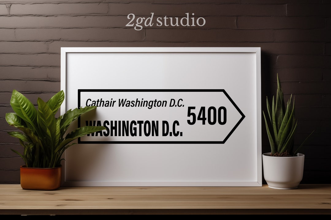 Custom Washington D.C. Irish Road Sign - A4 Digital Artwork Print ...