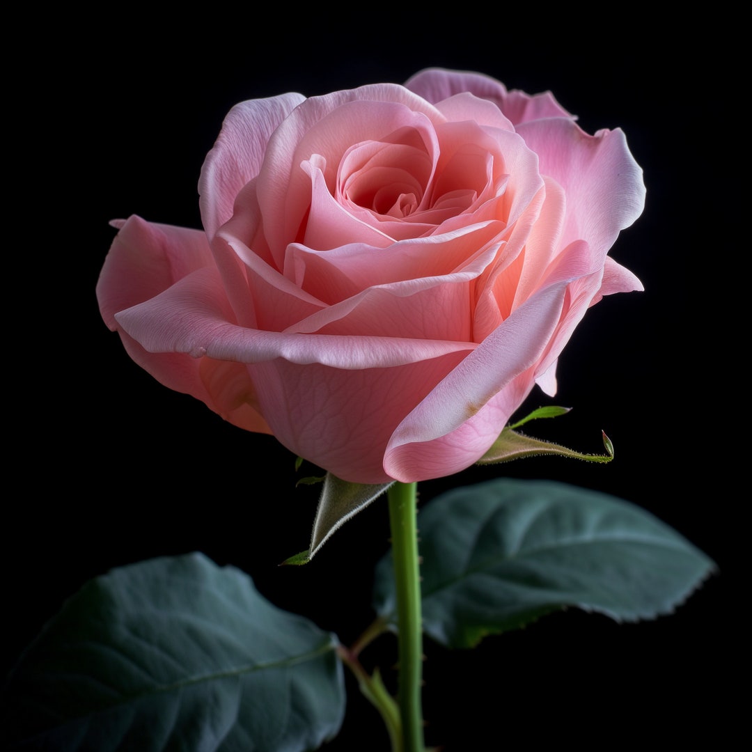 Pink Rose Macro Print, Vivid Floral Wall Art, Romantic Home Decor ...