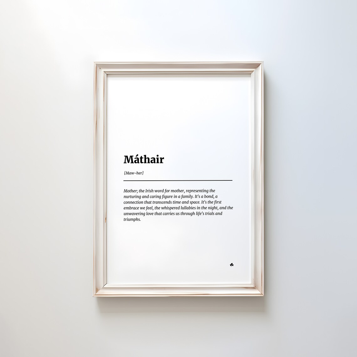 Mother Defintition Wall Art, Irish Gift, Irish Home Decor Print ...