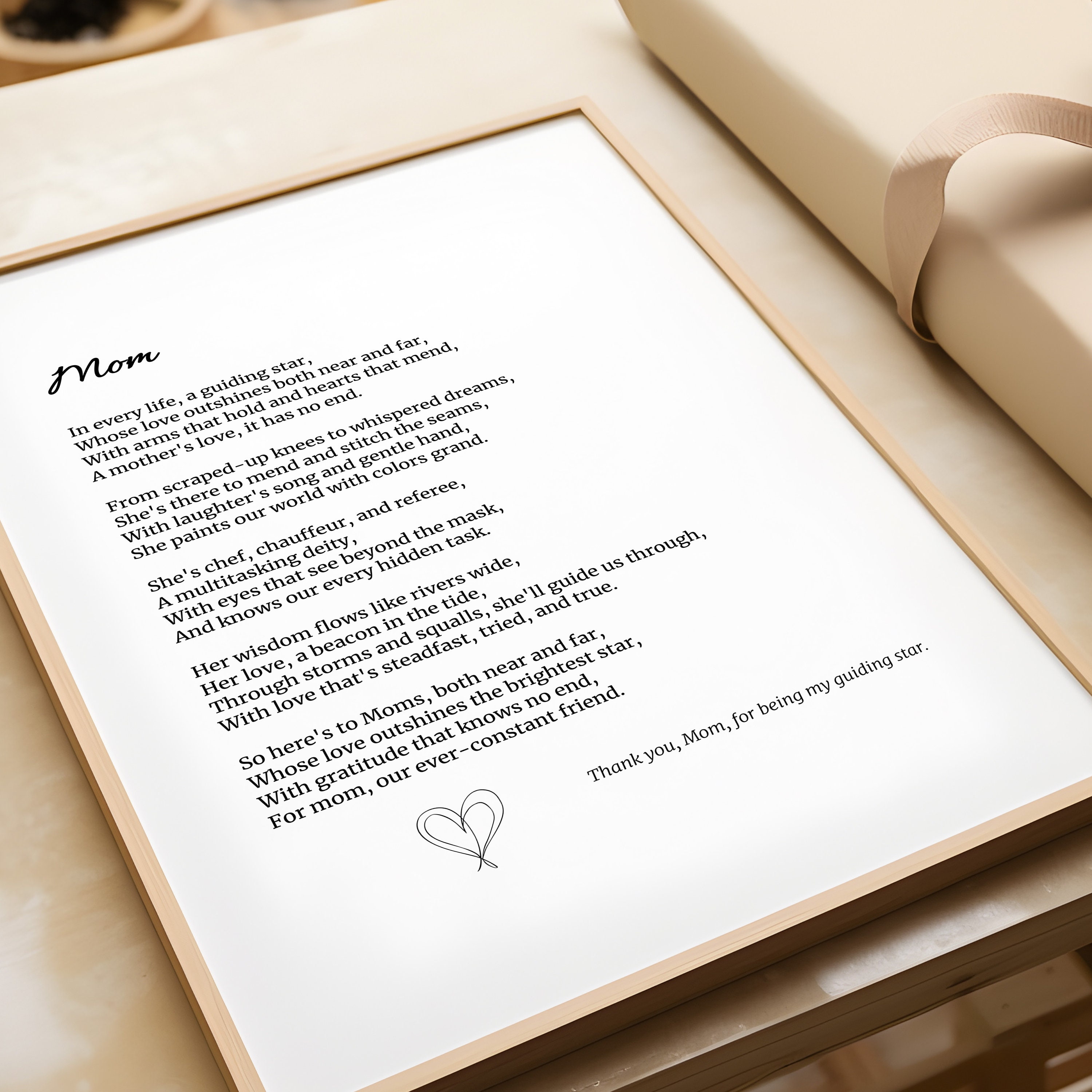 Custom Mom Poem: Personalized Digital Print Gift for Mother's Day ...