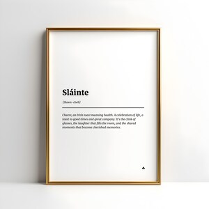 Sláinte Definition Print | Irish Cheers Wall Art (digital Download) - Etsy