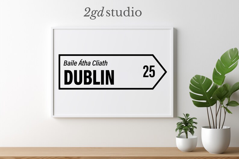 Custom Dublin Road Sign - Digital Artwork Print - A4 - Etsy