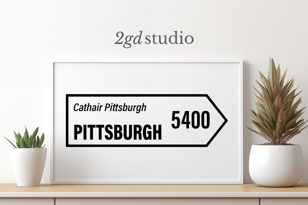 Pittsburgh Custom Irish Road Sign - Digital Artwork Print - A4 - Etsy