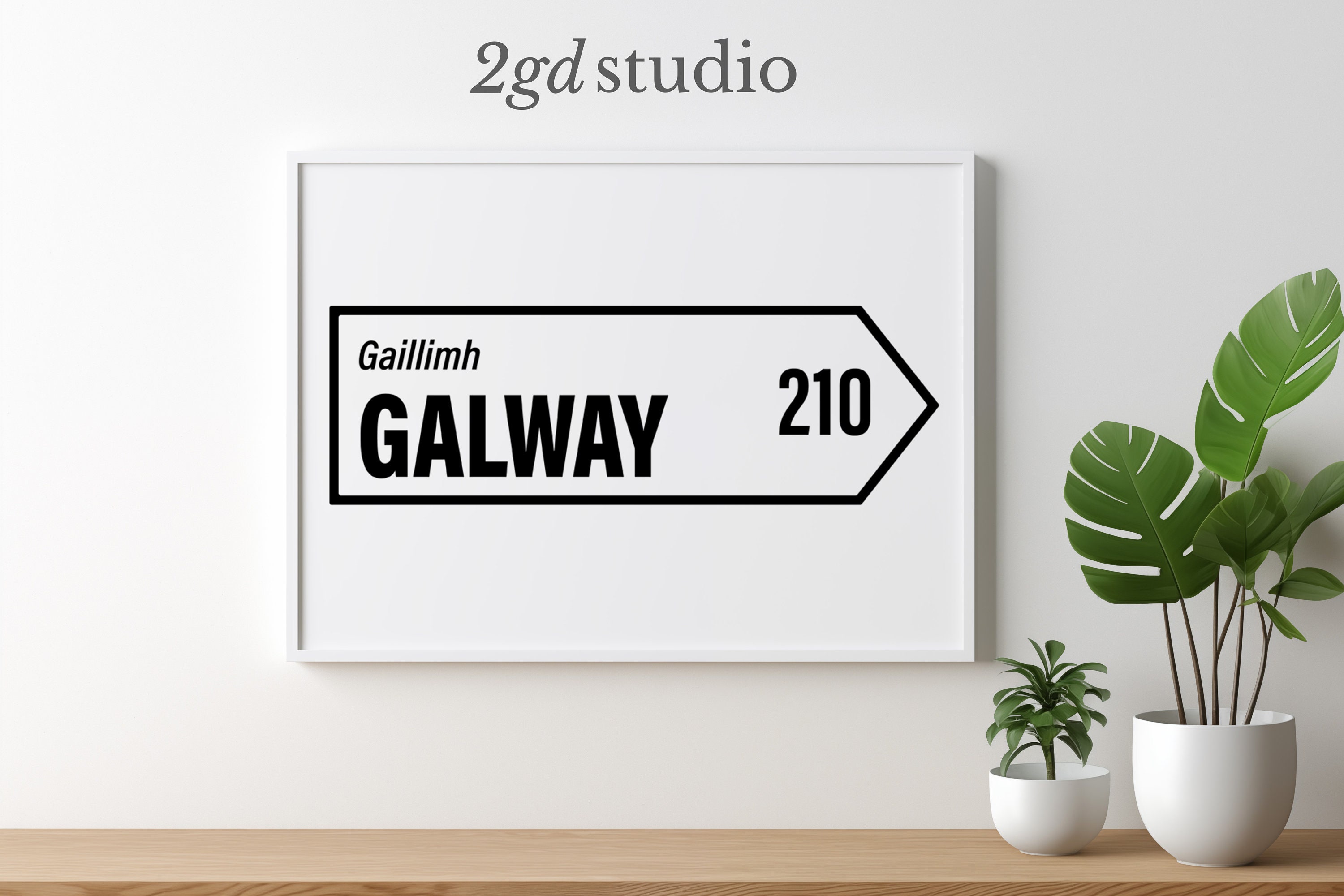 Galway Custom Road Sign - Digital Artwork Print - A4 - Etsy