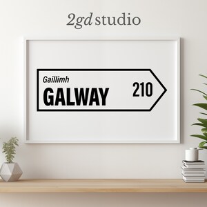 Galway Custom Road Sign - Digital Artwork Print - A4 - Etsy
