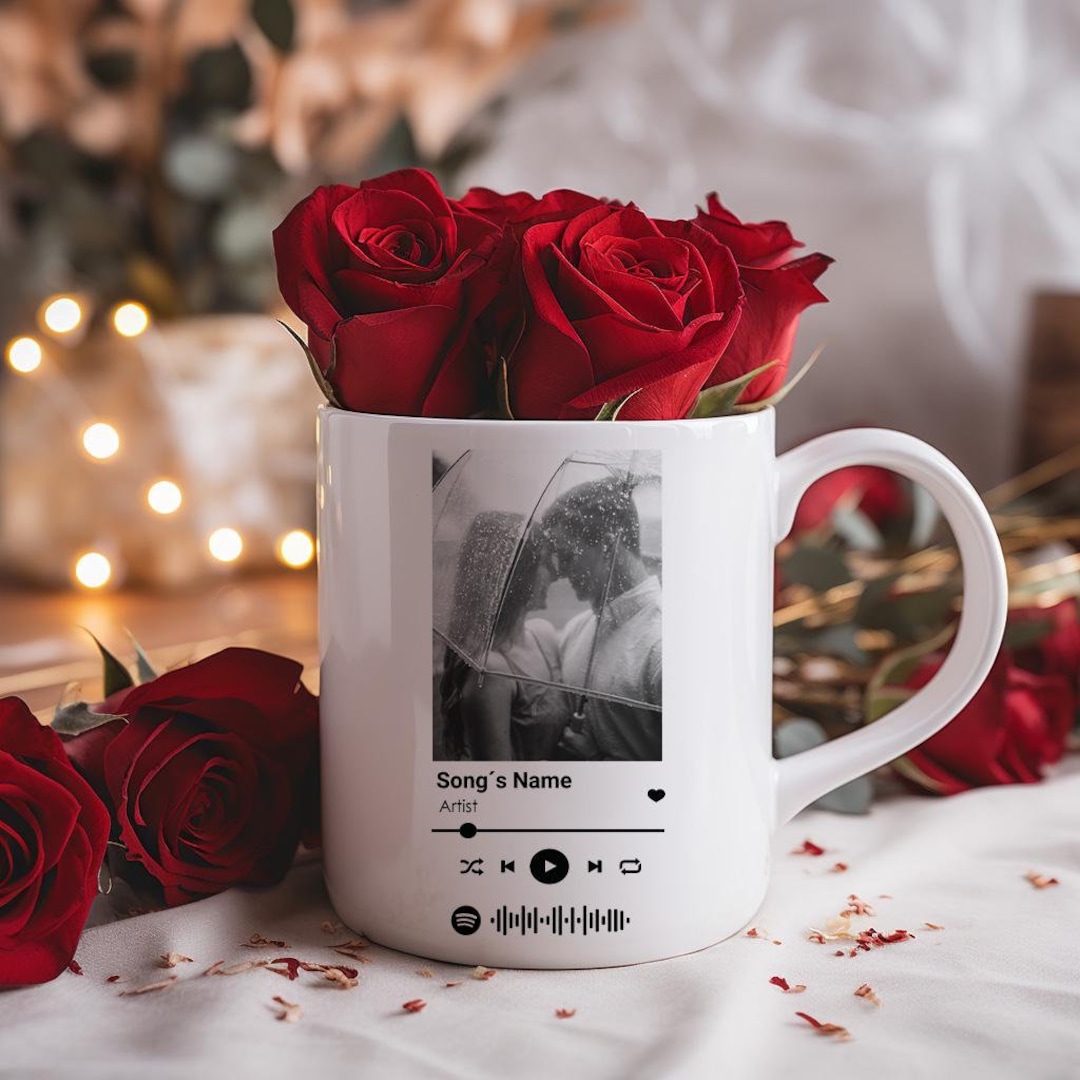 Custom Photo Music Mug, Couple Music Gift, Personalized Music Mugs ...