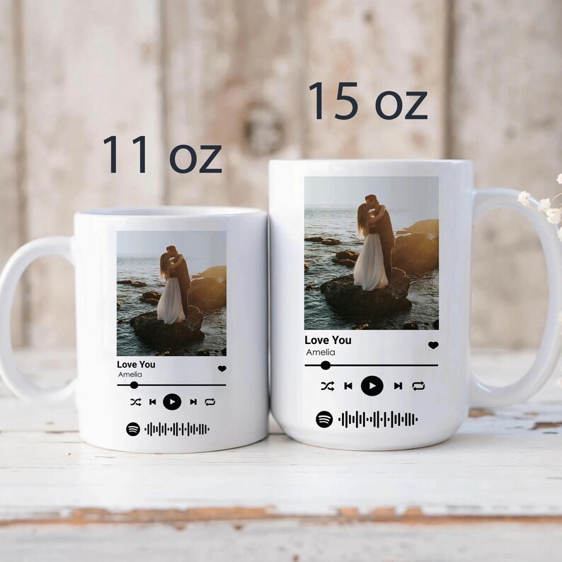 Custom Music Mug, Custom Song Photo Mug, Personalized Mug With Photo ...