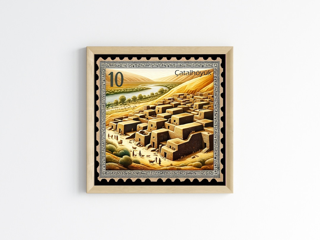 Neolithic Legacy - Catalhoyuk Ancient Settlement Stamp Design ...