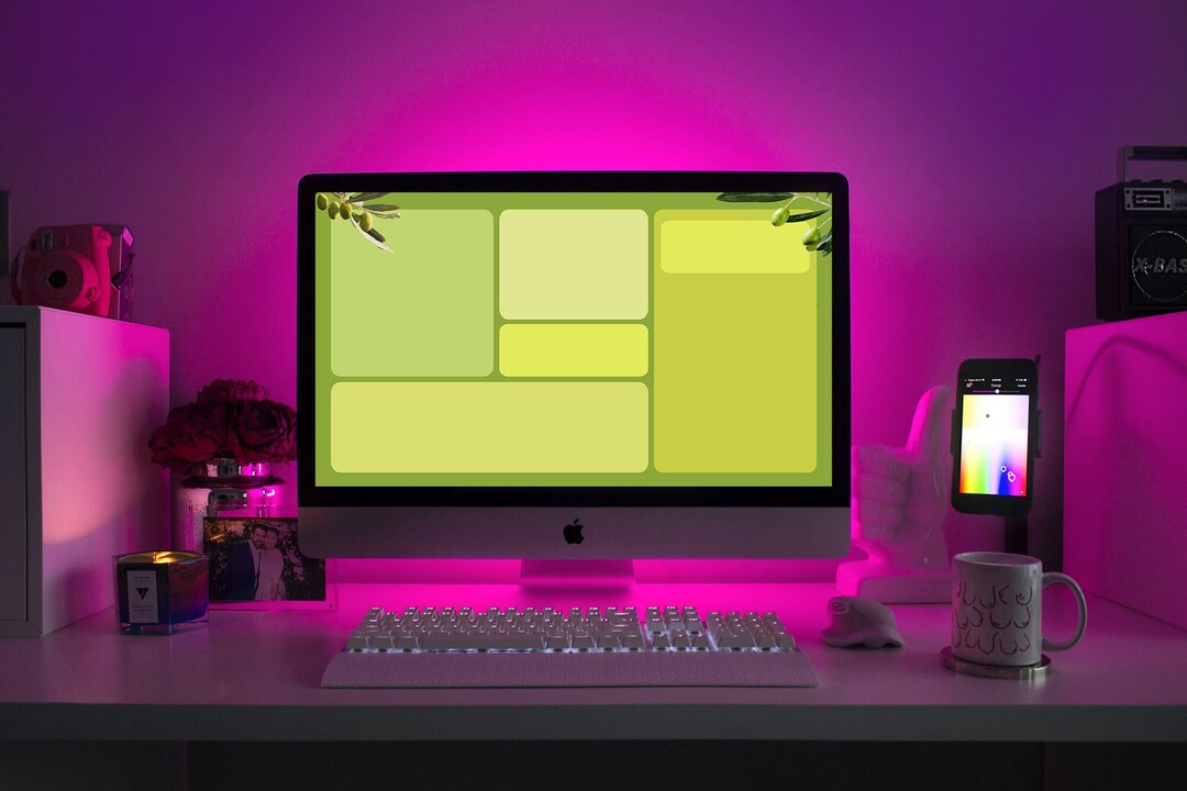 Olive Desktop Organizer Wallpaper - Etsy