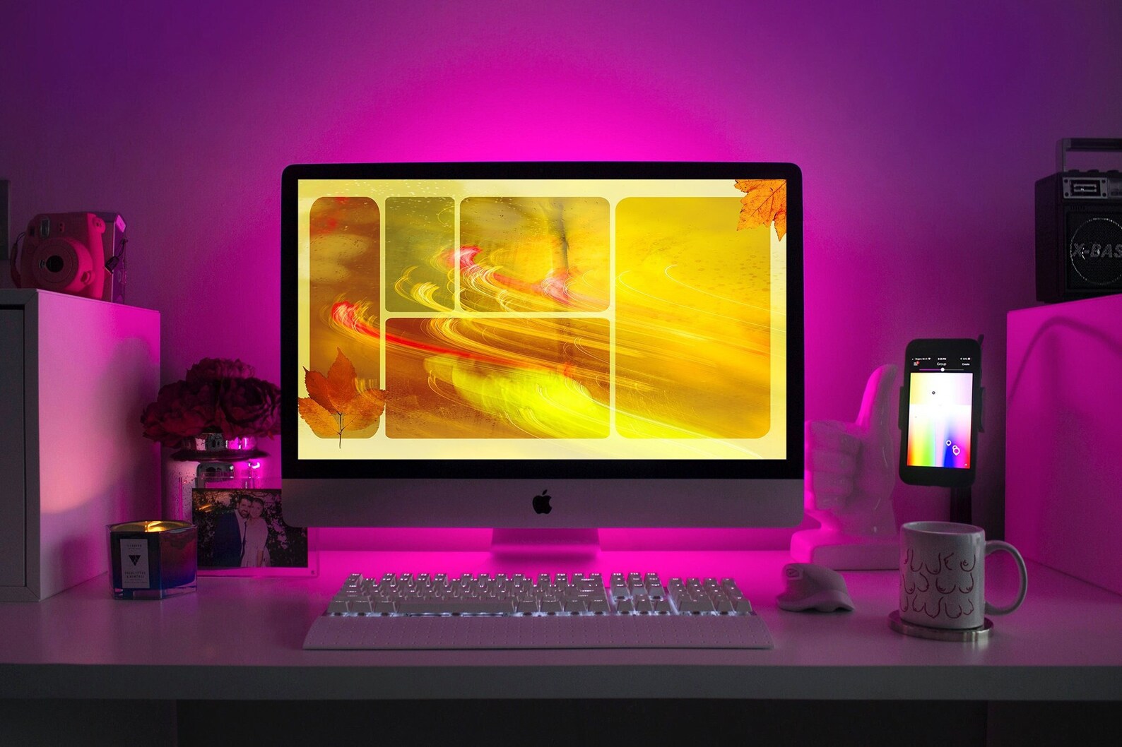 Autumn Desktop Organizer Wallpaper - Etsy